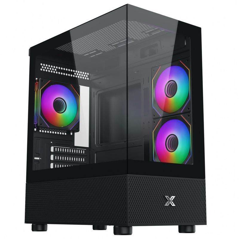 Vỏ case Xigmatek ALPHARD M 3GF - 3 FAN RGB (M-ATX / Màu Đen) - Phúc An PC
