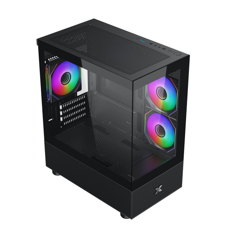 Vỏ case Xigmatek ALPHARD M 3GF - 3 FAN RGB (M-ATX / Màu Đen) - Phúc An PC
